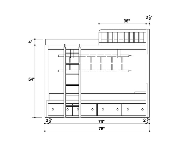 bunk bed drawing plans