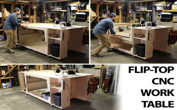 Flip Top CNC Work Bench Plans - DIY Workbench – The Best DIY Plans Store